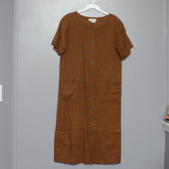 J. Jill | Dresses | Vintage J Jill Linen Minimalist Monochromatic ...